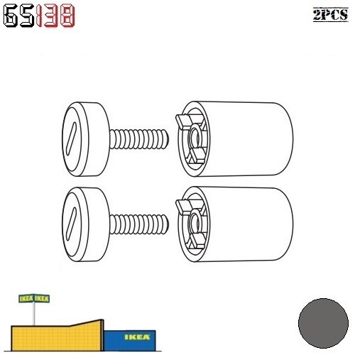 IKEA SKADIS Screw Set 2pcs (𝙊𝙧𝙞𝙜𝙞𝙣𝙖𝙡) Grey | Shopee Malaysia