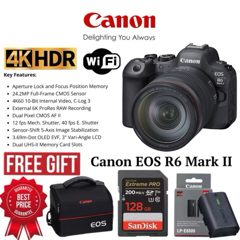 (MALAYSIA LOWEST PRICE GUARANTEED)CANON R6 MARK II 24-105MM F/4L IS USM ...