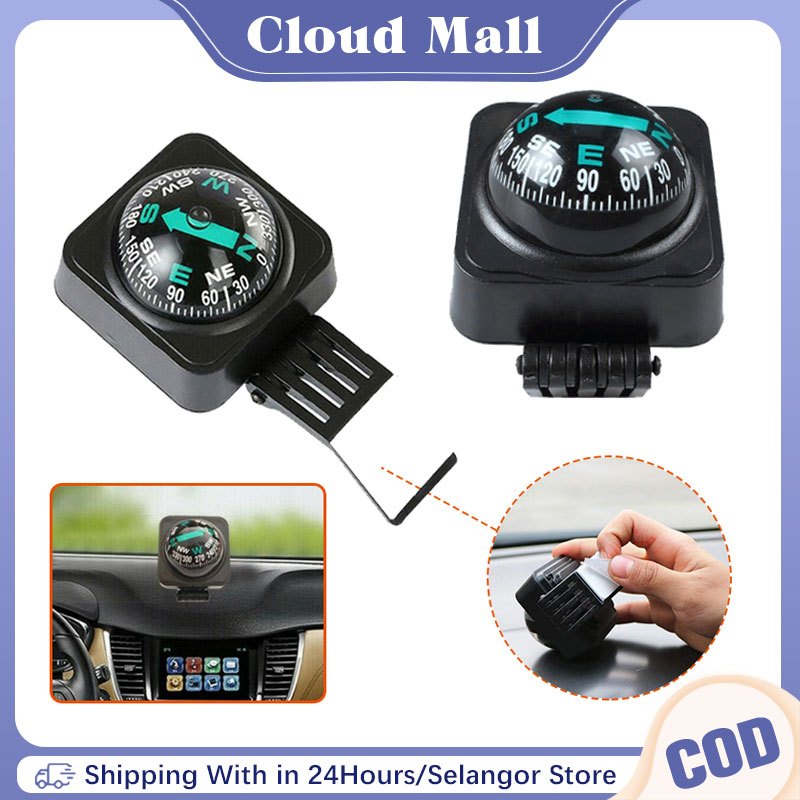 Car Compass Adjustable Dash Mount Compass Navigation Direction Pointing ...