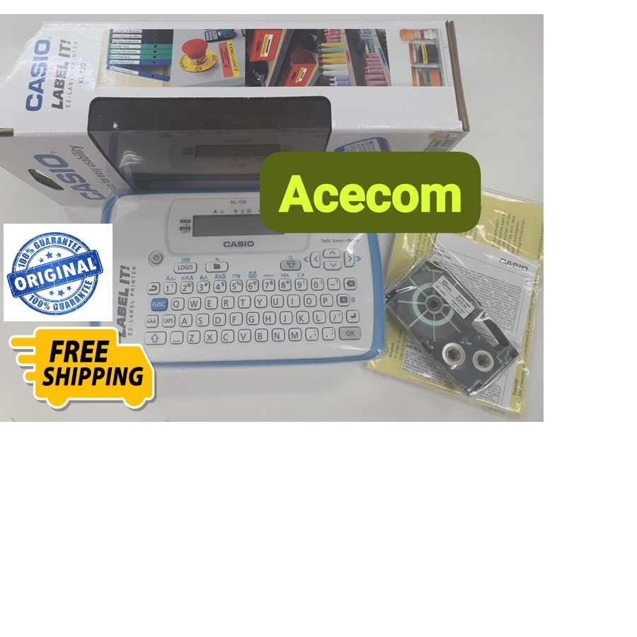 Casio Labelling Machine Label Printer KL-130 FREE Casio XR6 x1 | Shopee ...