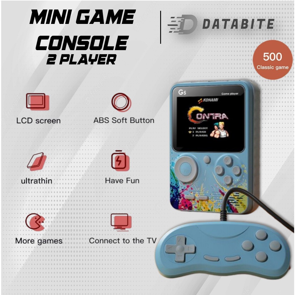 Mini 500 In 1 Game Console 2 Player Retro FC Handheld Gameboy 3 inch ...