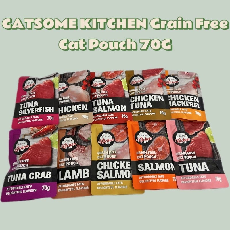 Catsome Kitchen Grain Free Cat Pouch 70G (12packs/box) | Shopee Malaysia
