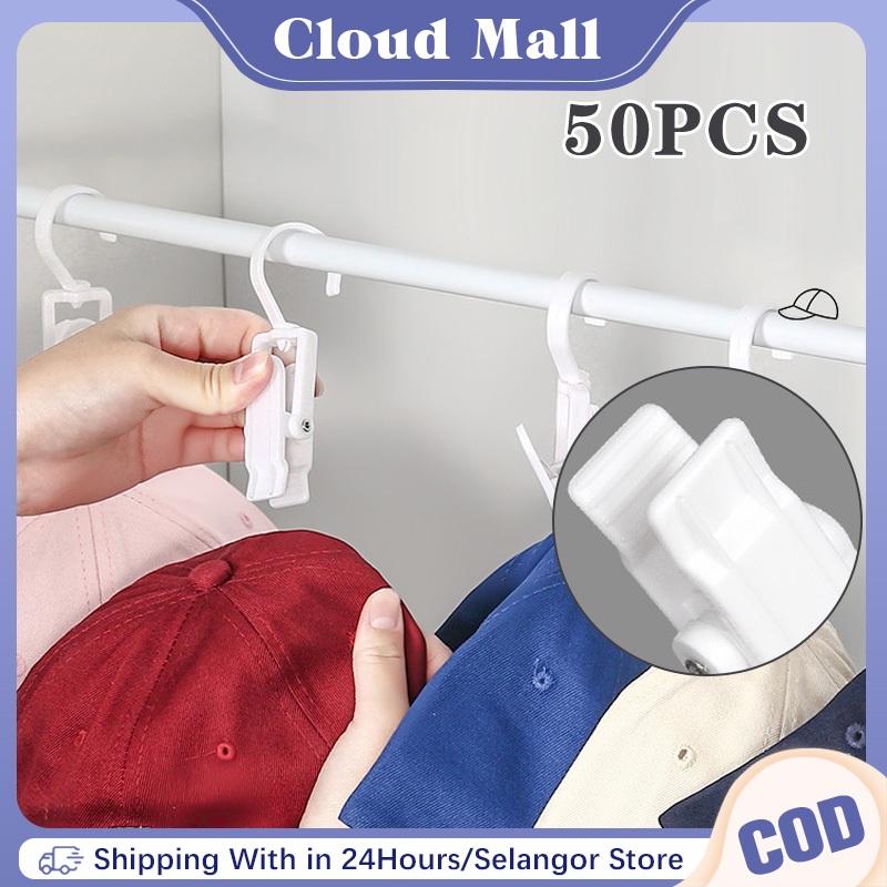 50Pcs Laundry Hooks Clip Hat Clip 360° Rotatable Windproof Drying ...