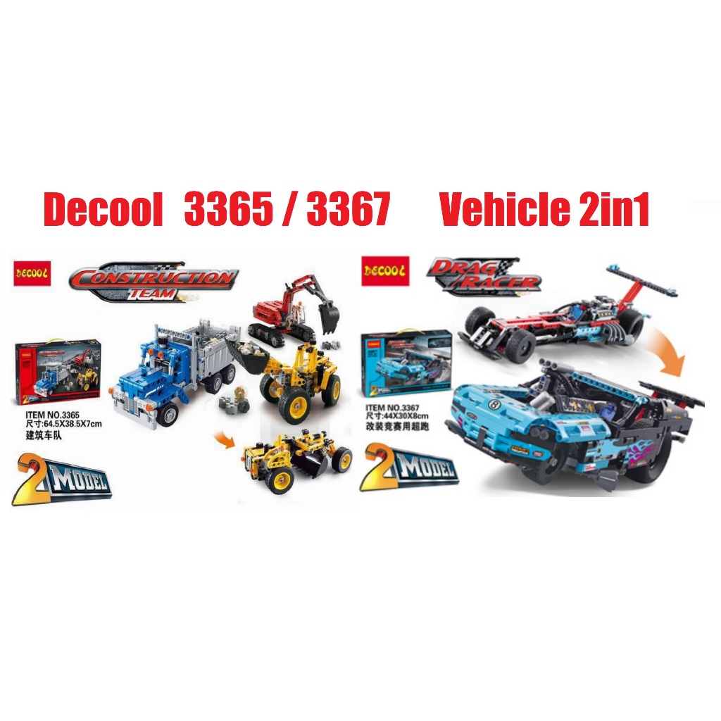 Decool 3365 3367 Technic Transport Building Blocks Bricks Toys Truck Toy Vehicle Brick Mainan ...
