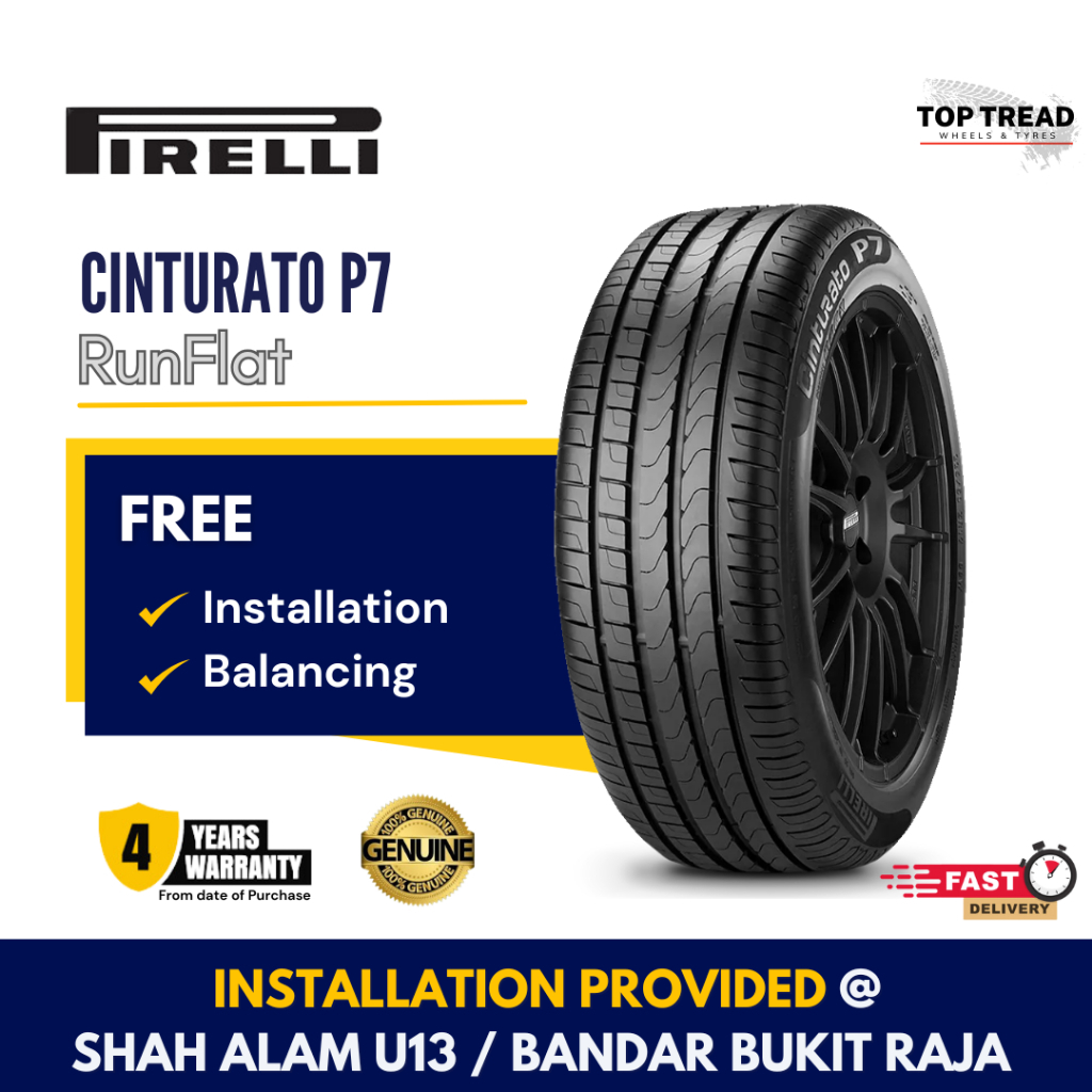 Pirelli Cinturato P7 Run Flat 17 18 19 inch Tyre (INSTALLATION/DELIVERY WEST MY) Tayar Tire RFT ...