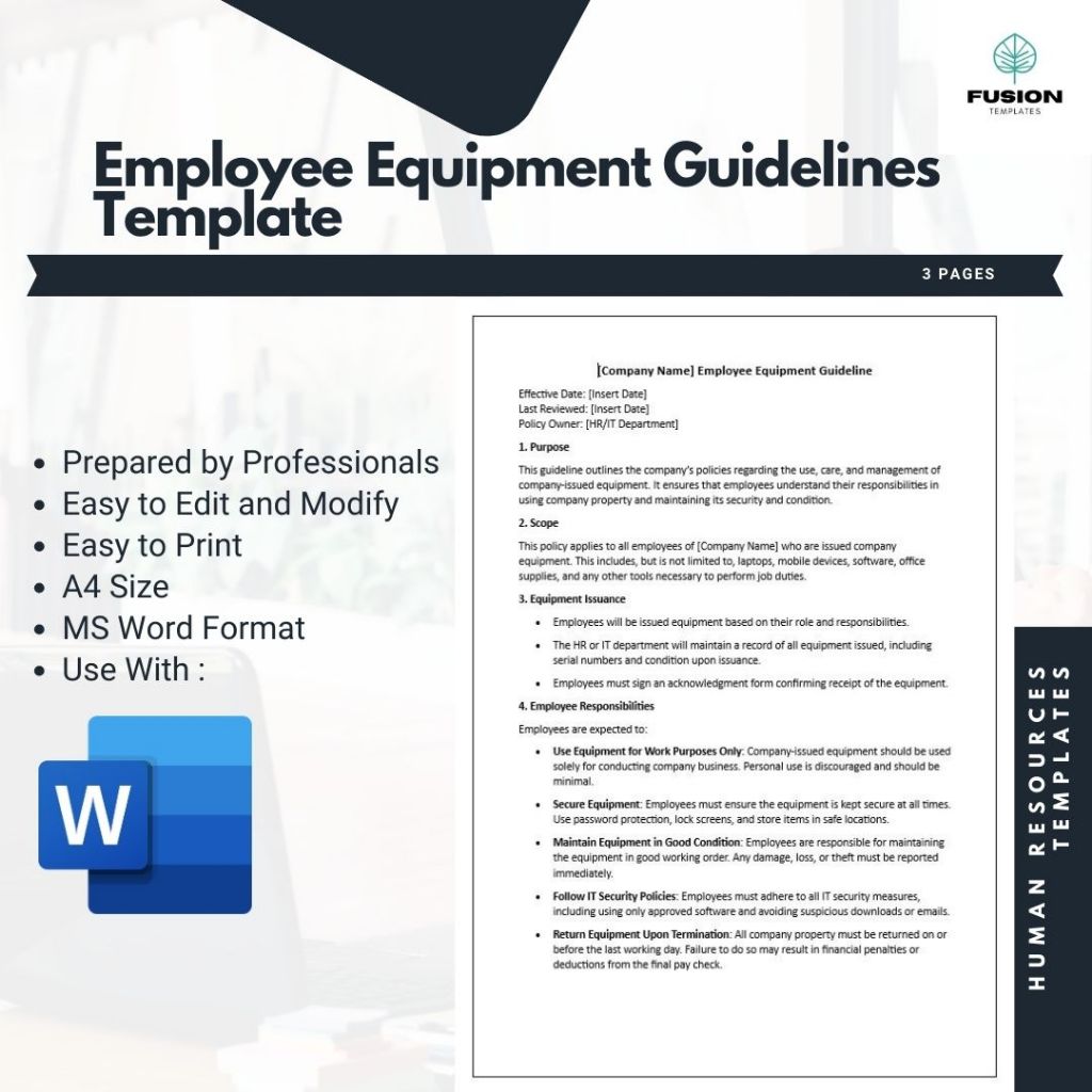 Employee Equipment Guidelines Template | Shopee Malaysia