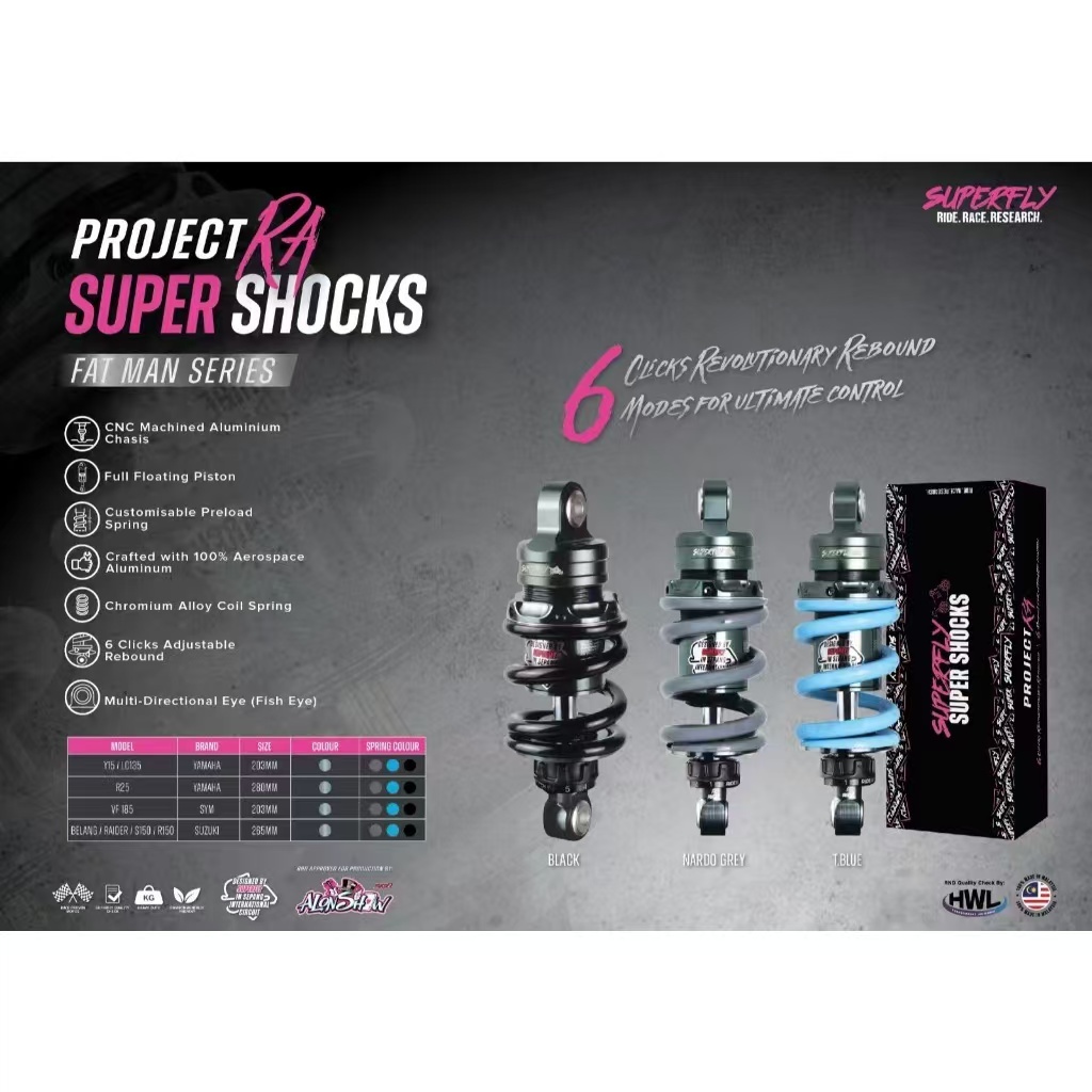 SuperFly Monoshock Project RA Super Shock Y15 Y16 LC135 (203MM) RS150 ...