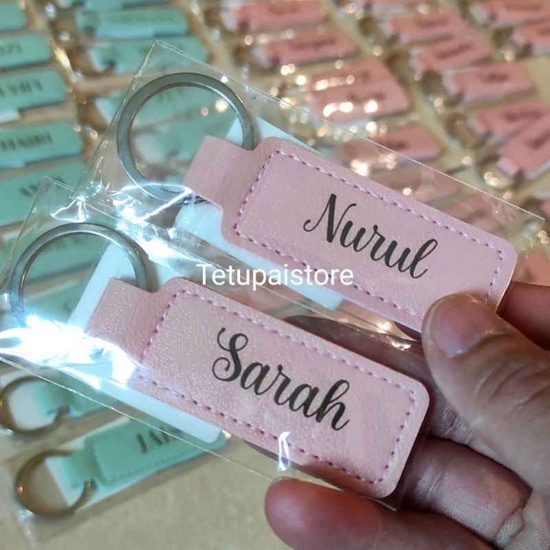 LASER ENGRAVED Keychain Custom Name / Keychain Nama / Keychain Ukir ...