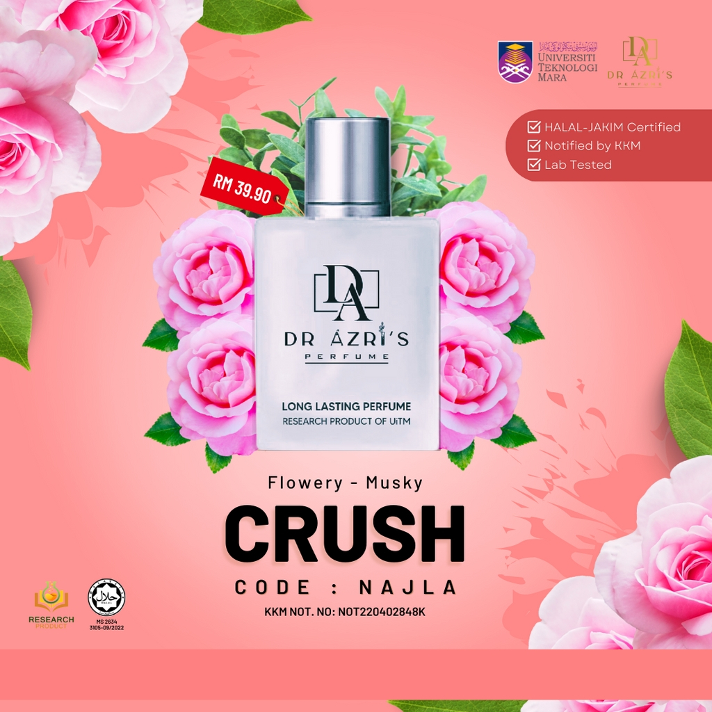 [LOCAL PRODUCT] Crush by Dr. Azri's Perfume NADJLA Minyak Wangi wanita perfume EDP tahan lama ...