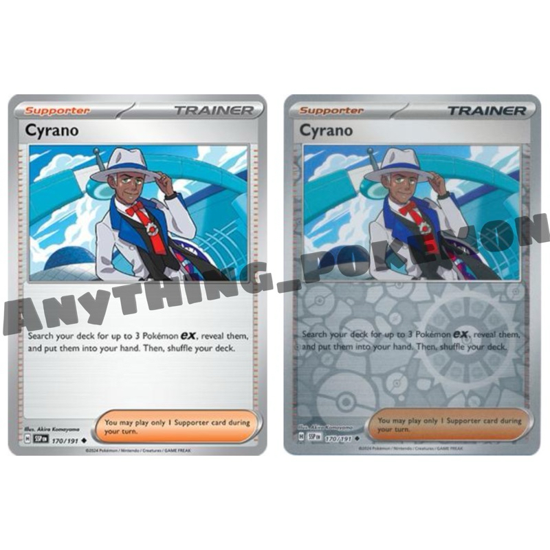 Pokemon Trainer Card - Cyrano (170/191) - NORMAL/REVERSE HOLO - Surging ...
