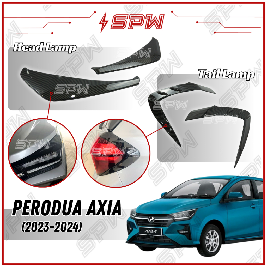 Perodua Axia (2023-2025) Eyelip Eye Lid Headlamp Taillamp Lip Head Tail ...