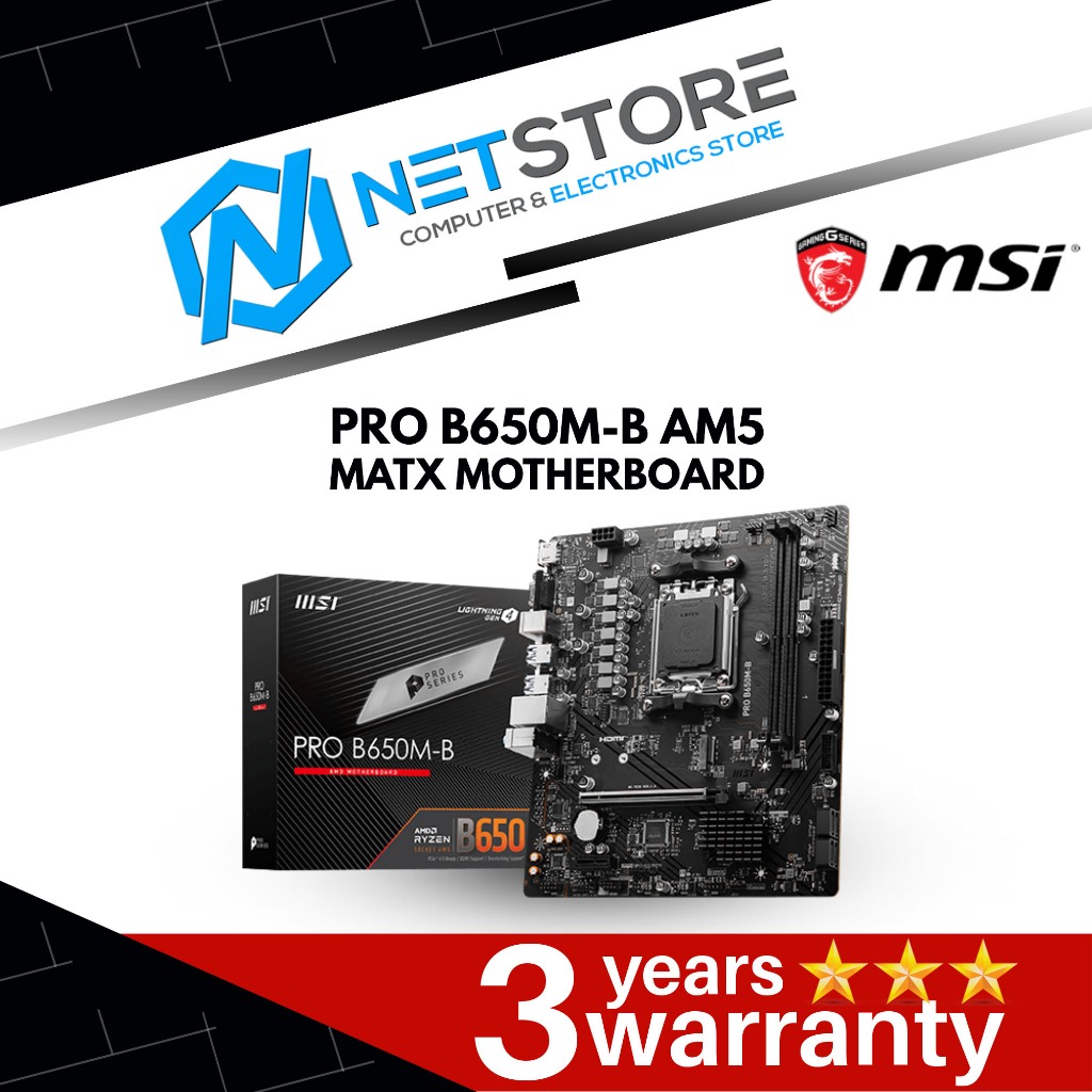 MSI PRO B650M-B AMD MATX MOTHERBOARD | Shopee Malaysia