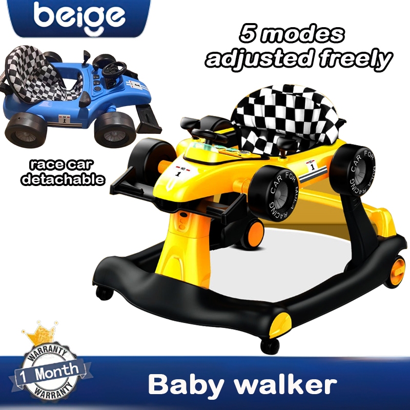 Beige Foldable Baby Walker Advanced Adjustable Anti-O Leg Multifunction ...