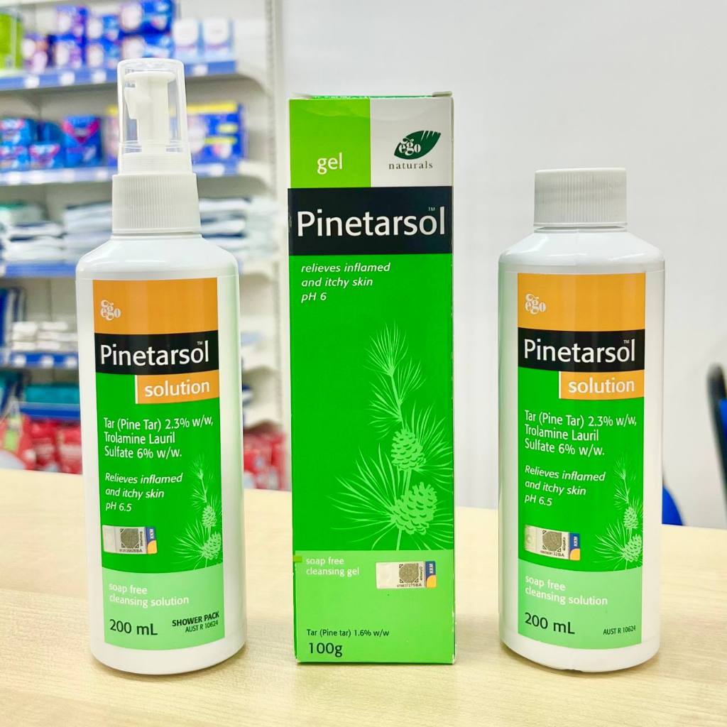 EG0 PINETARSOL SOLUTION 200ML/500ML AND CLEANSING GEL 100G (Exp:02/2026 ...