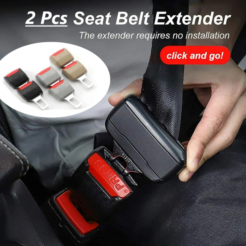 2pcs Car Seat Belt Buckle Alarm Stopper Safety Belt Socket Extension ...