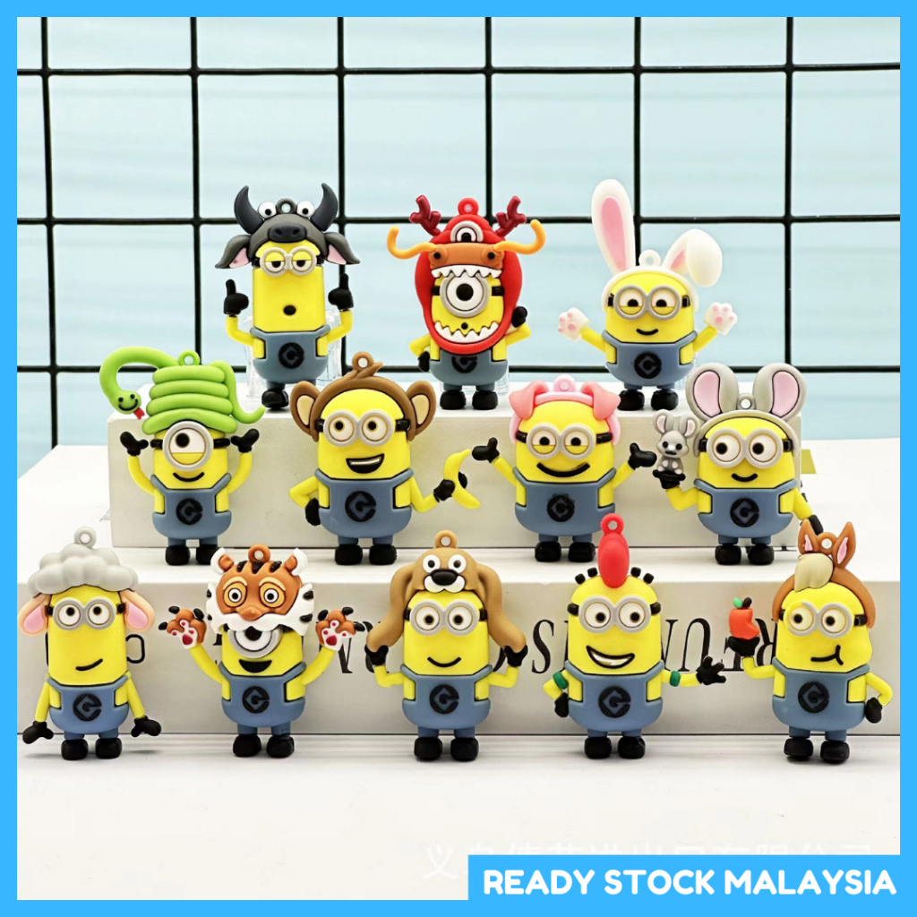 Minions Keychain Minions Figure Chinese Zodiac Cute Anime Toys Car ...