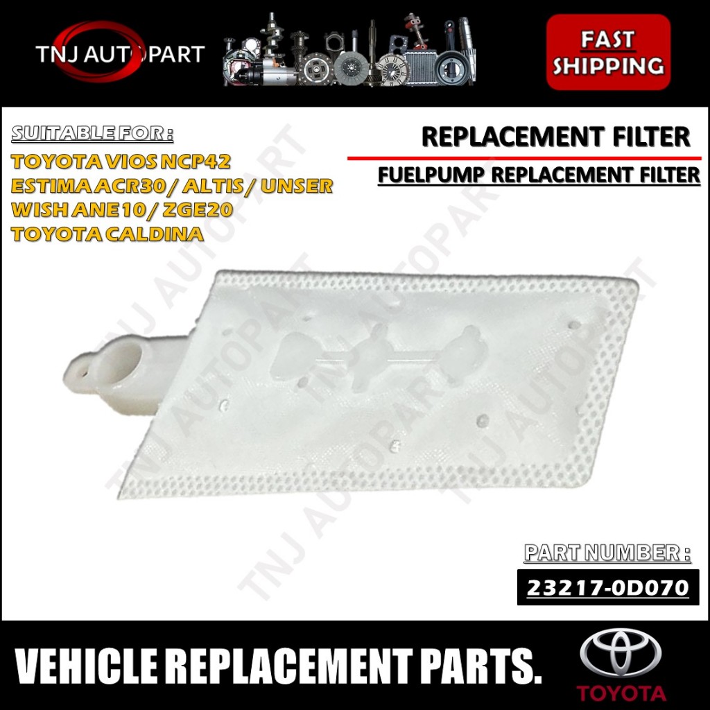 FUEL PUMP REPLACEMENT FILTER / TOYOTA VIOS NCP42,ESTIMA ACR30,WISH ...