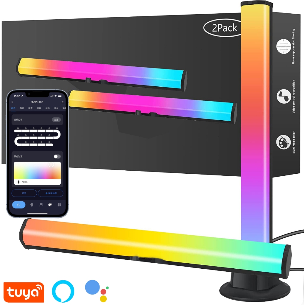 RGB LED Flow Smart Light Bars Gaming atmosphere Lights, APP Control ...