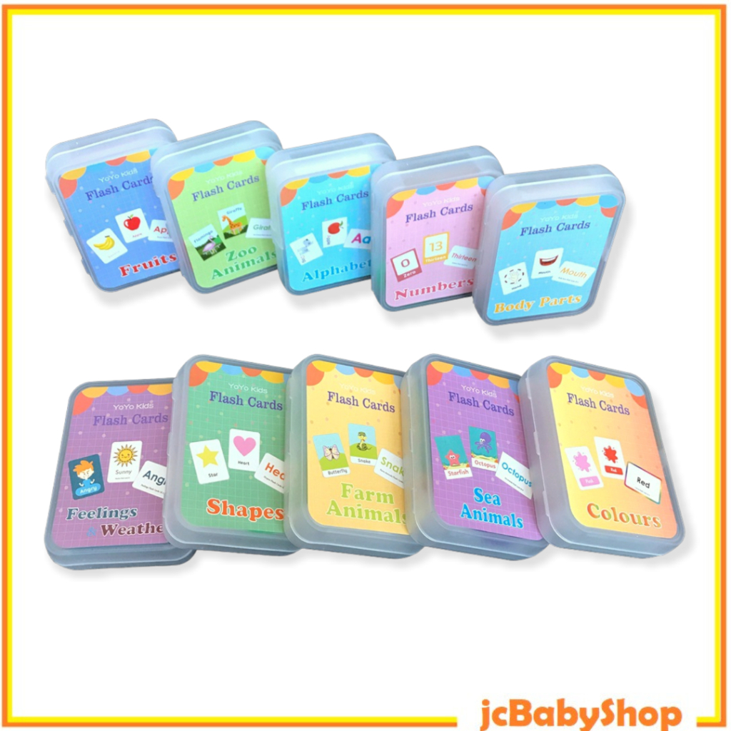 Early Learning Flash Card Kad Animal Shape Colour Number Alphabet Kad ...