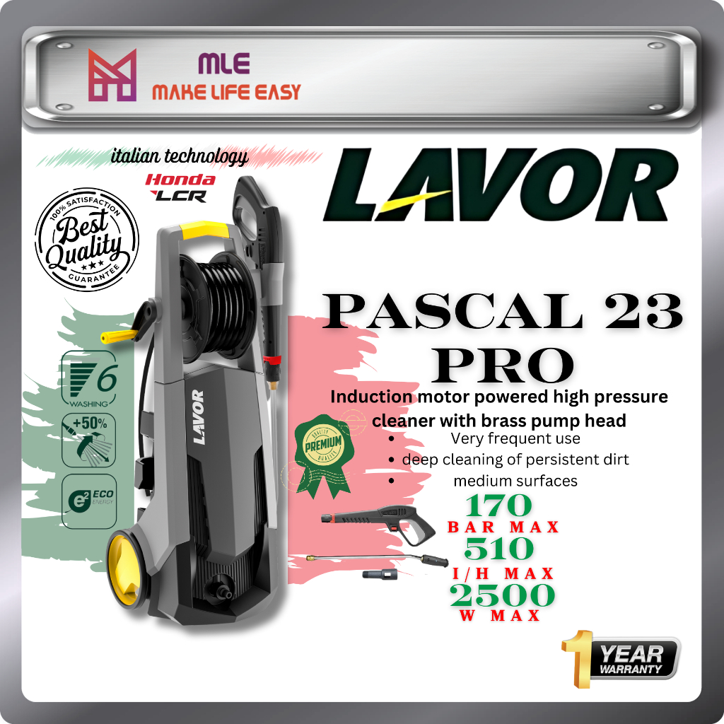 Lavor Pascal 23 Pro Cold Water Induction high Pressure cleaners ...