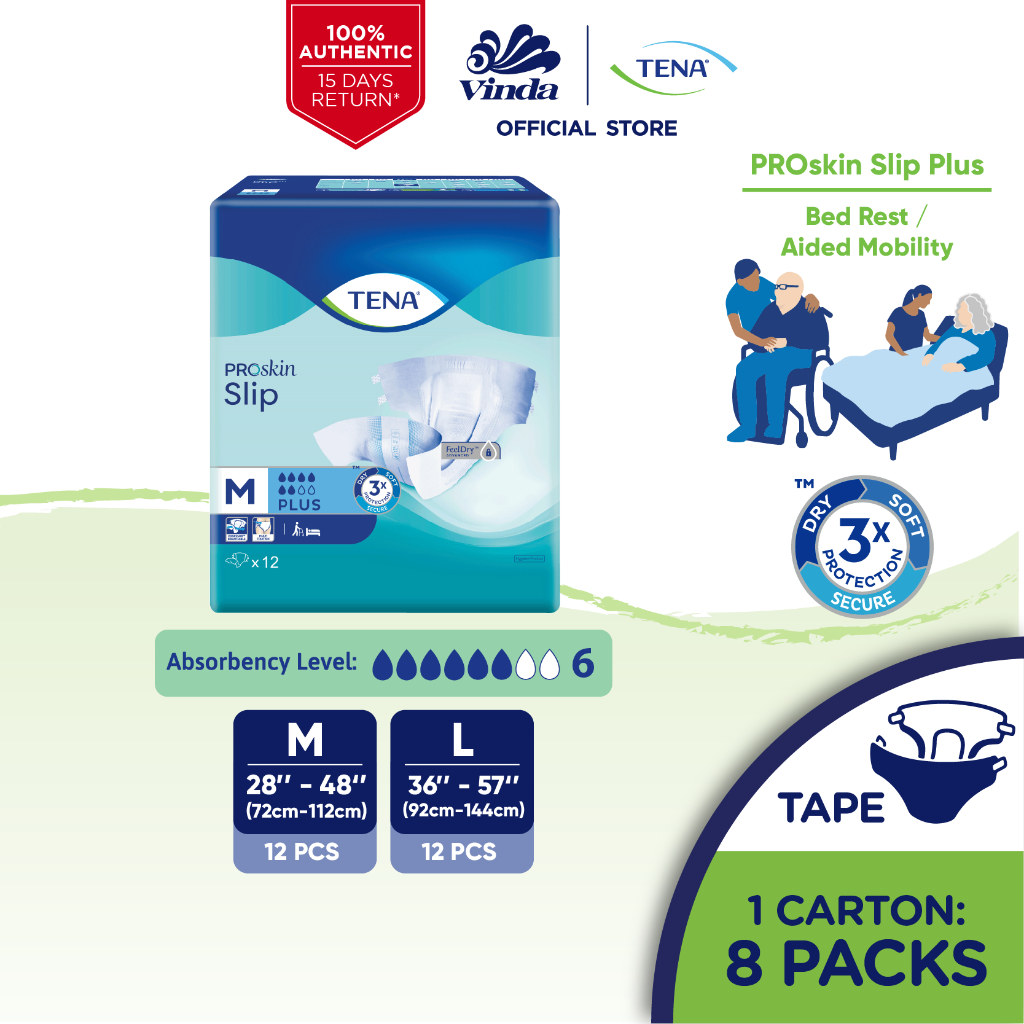 TENA PROskin Slip Plus M96 / L96 Adult Diaper | Shopee Malaysia