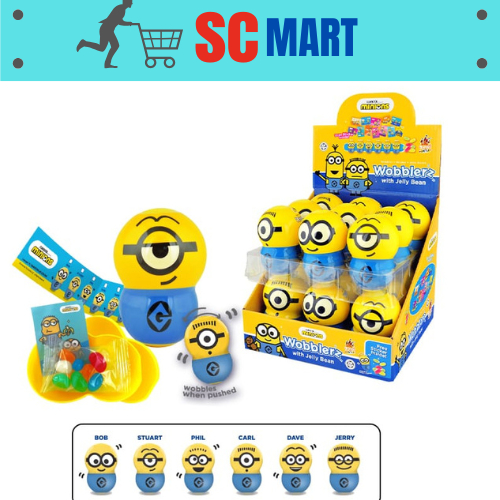 [SC] Minions Wobblerz With Jelly Bean 10g (1 Pcs)-RANDOM PICK | Shopee ...
