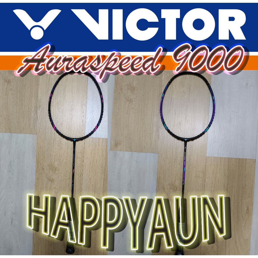 VICTOR AURASPEED 9000 BADMINTON RACKET (FREE STRING, GRIP) | Shopee ...