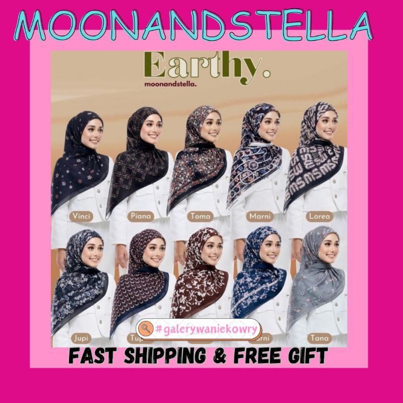 🔥 NEW ARRIVAL 🔥 TUDUNG MOONANDSTELLA EARTHY BIDANG 45 ( FAST SHIPPING ...