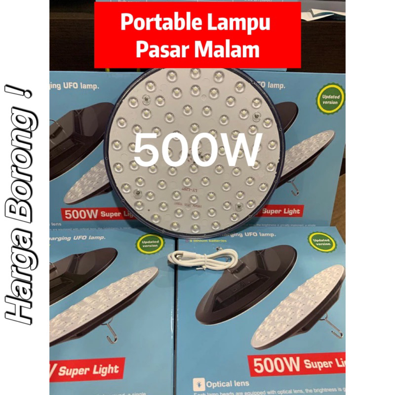 Lampu pasar malam putih 500W UFO LED （Ready Stock） | Shopee Malaysia
