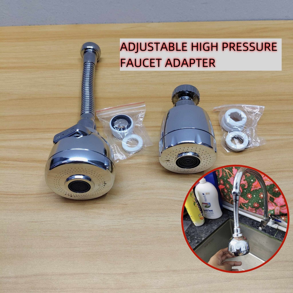 ADJUSTABLE KITCHEN FAUCET 2MODES CONVERTER FLEXIBLE ADAPTER SINK HOME ...