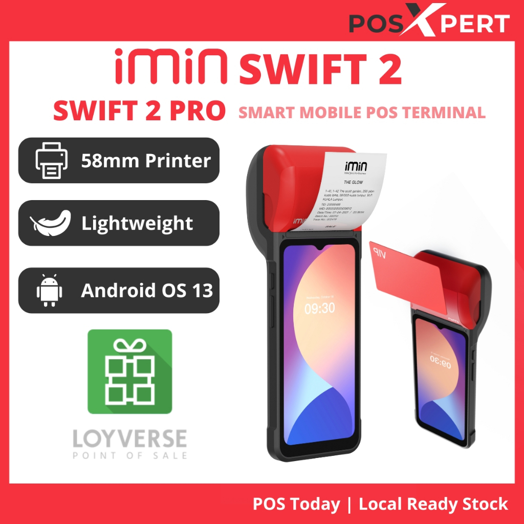 iMin Swift 2 / Swift 2 Pro 4G WiFi Smart Mobile Handheld Android POS ...