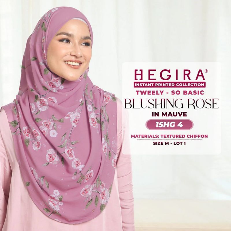 Tudung Instant Hegira Inspired Blushing Rose Collection | Shopee Malaysia