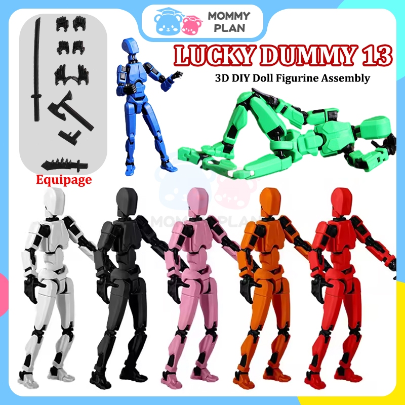 Lucky 13 Action Figure DIY Assembly 3D Printed Multi-Jointed Movable ...