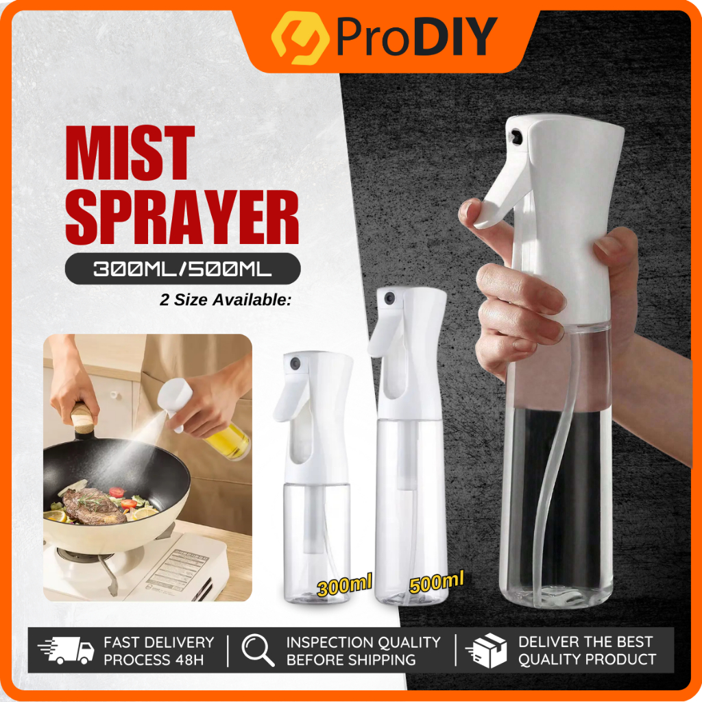 300ML / 500ML High Pressure Fine Mist Sprayer Alcohol Spray Oil Botol ...