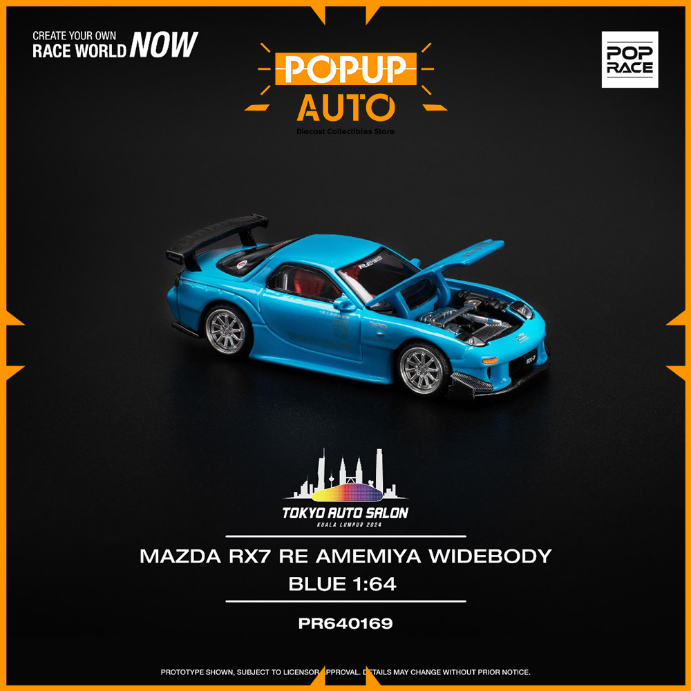 PopRace 1:64 Mazda RX7 Re Amemiya Widebody Blue - TASKL SPECIAL ...