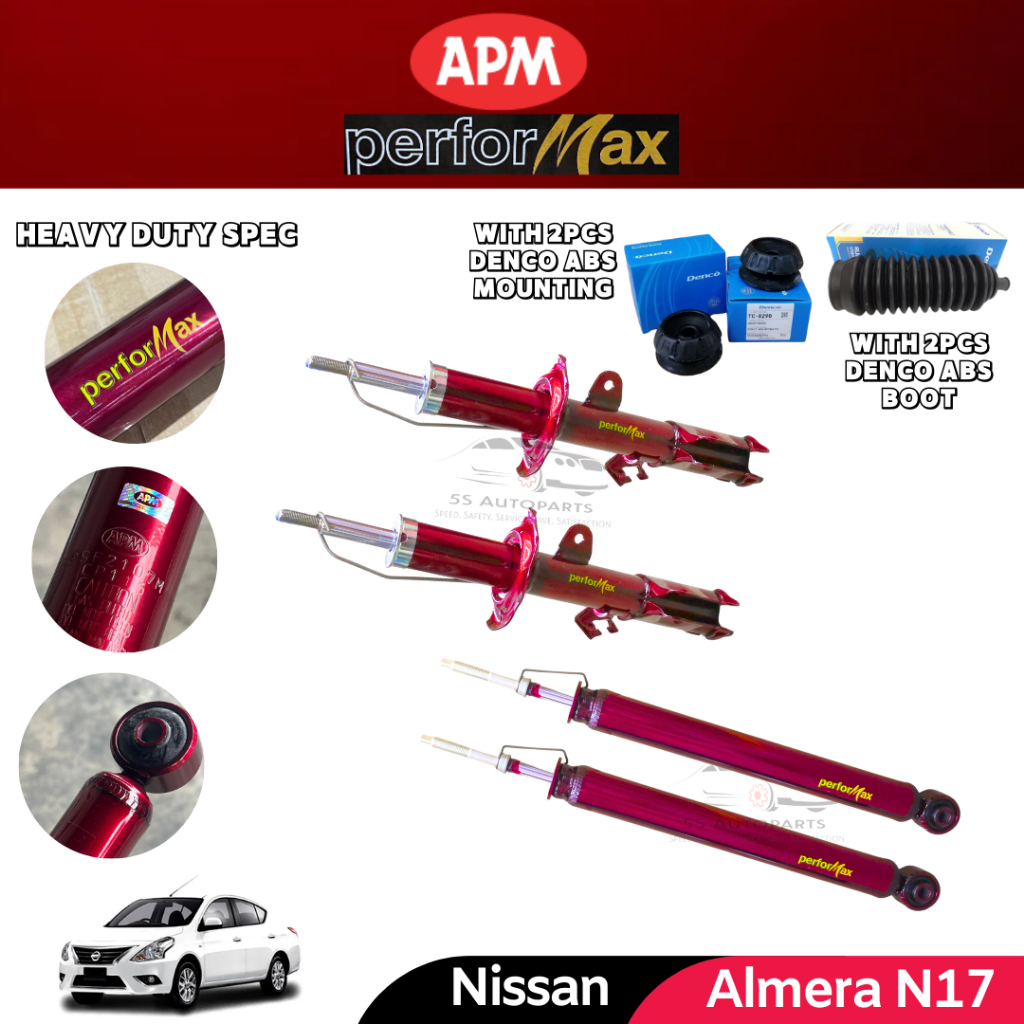 APM Performax Nissan Almera N17 (13'-20') Front / Rear Heavy Duty Sport ...