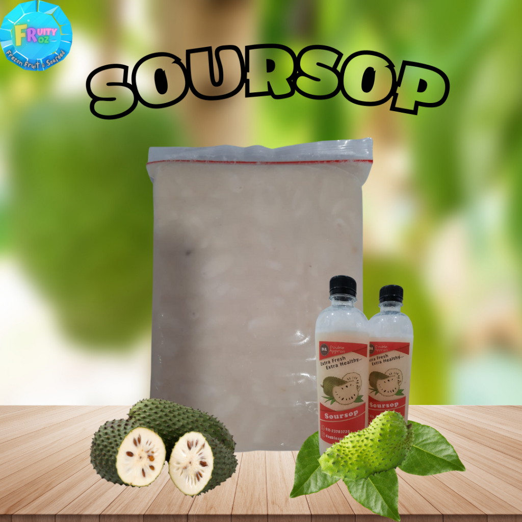 [1kg] Isi Durian Belanda Sirsak Sejuk Beku / Frozen Soursop Pulp Puree ...