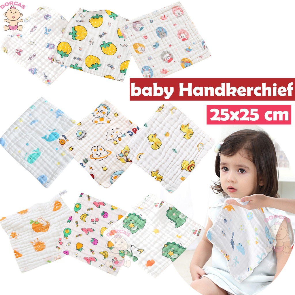 👶🏻💯% Cotton🍼 Baby Handkerchief 6 layers Baby Cotton Soft Six Layers ...