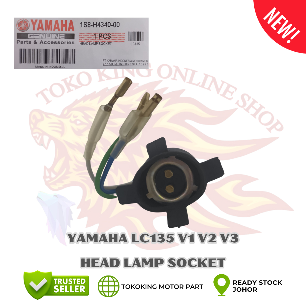 YAMAHA LC135 V1 V2 V3 OLD NEW LC 135 4S 5S HEAD LAMP SOCKET HEADLAMP HEADLIGHT LIGHT SOKET LAMPU ...