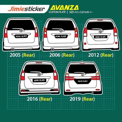 Sticker Kereta Avanza, Sticker Toyota Avanza, Car Sticker, Custom ...