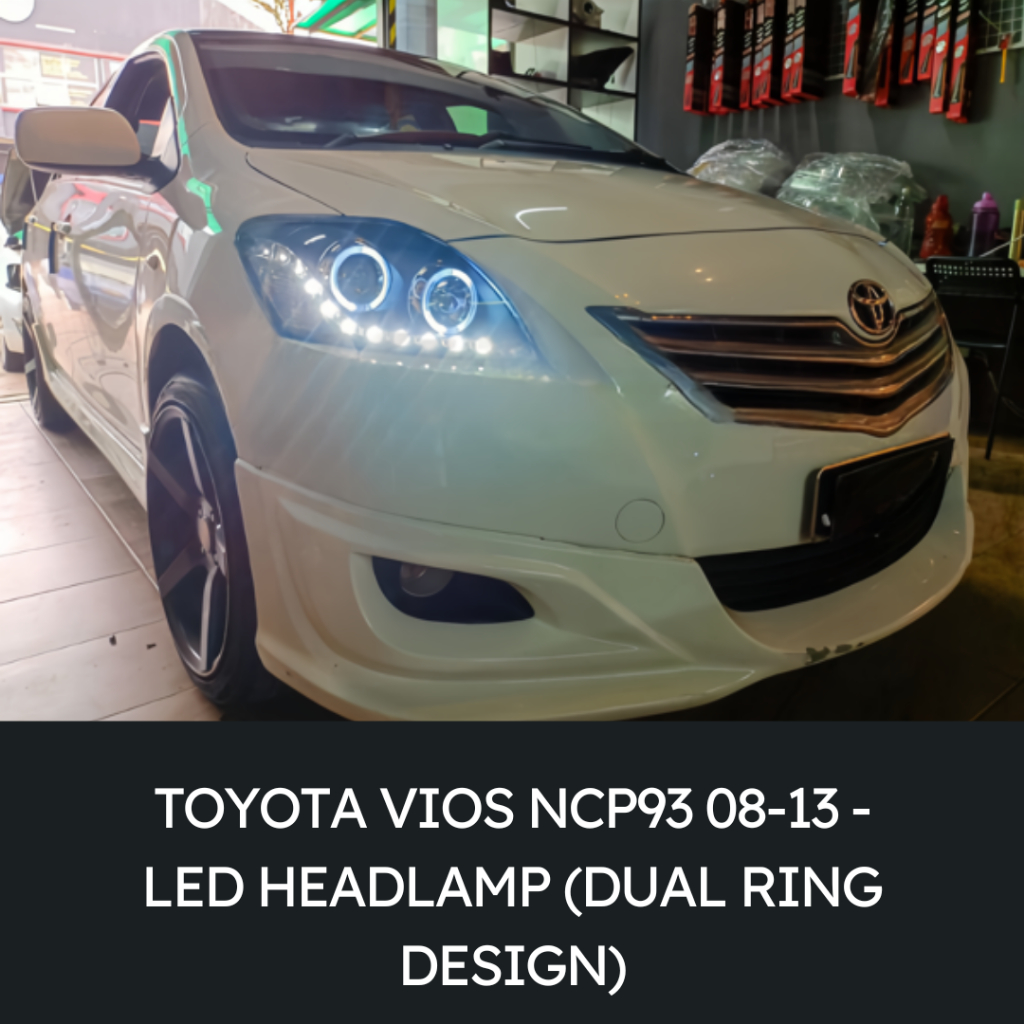 Toyota Vios Ncp93 08-13 - LED Headlamp (Dual Ring Design) | Shopee Malaysia