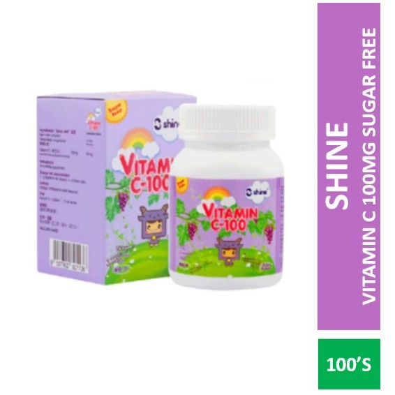 SHINE VITAMIN C-100 GRAPE FLAVOUR CHEWABLE TABLETS (100'S) ( EXP 05/ ...