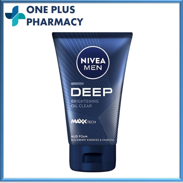 NIVEA MEN Deep Brightening Oil Clear + Detox Mud Foam (100g) | Shopee ...