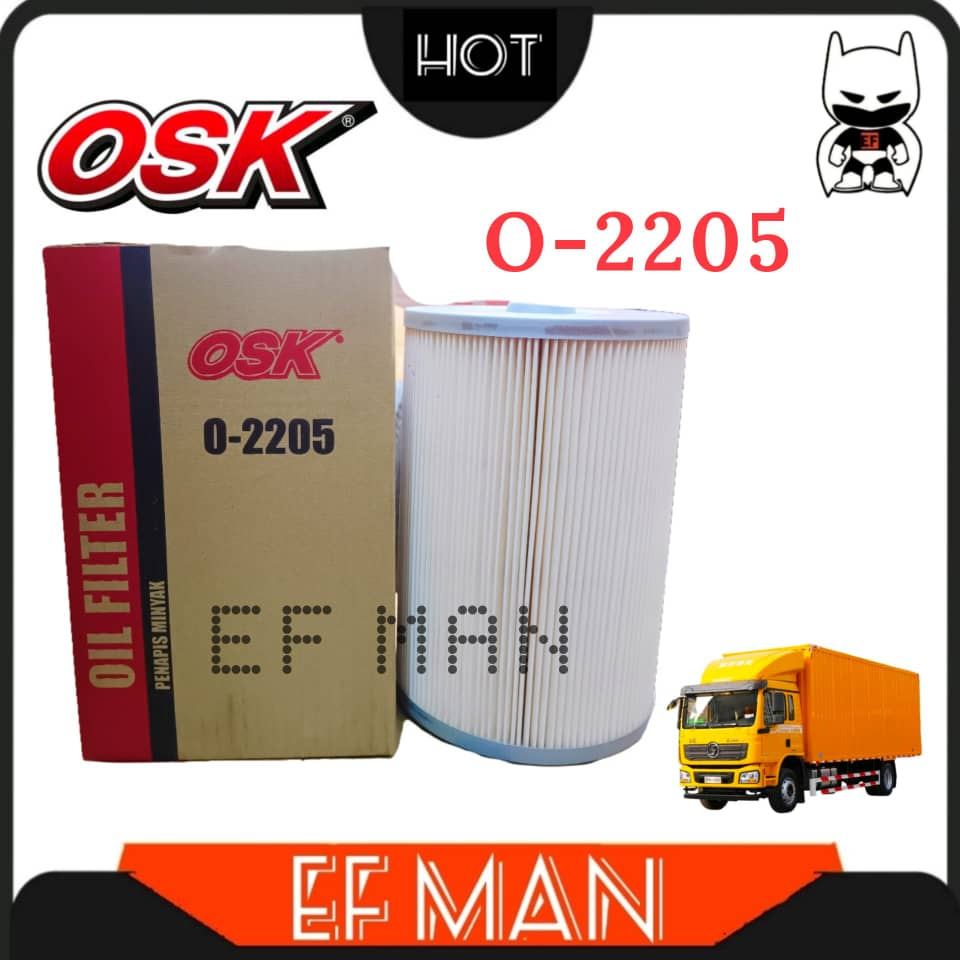 OSK OIL FILTER PENAPIS MINYAK O-2205 HINO TRUCK O/F BY PASS 15607-2281 ...