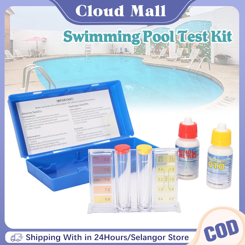 Swimming Pool Test Kit PH Chlorine Water Test Kit Tester Hydrotool ...