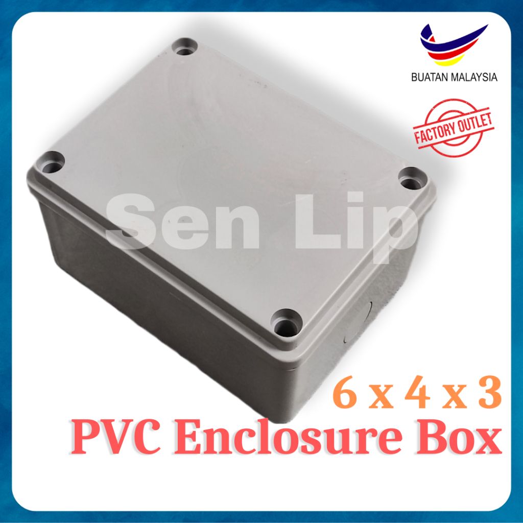 6x4x3 PVC Multipurpose Weatherproof Enclosure Box / Electrical Box ...