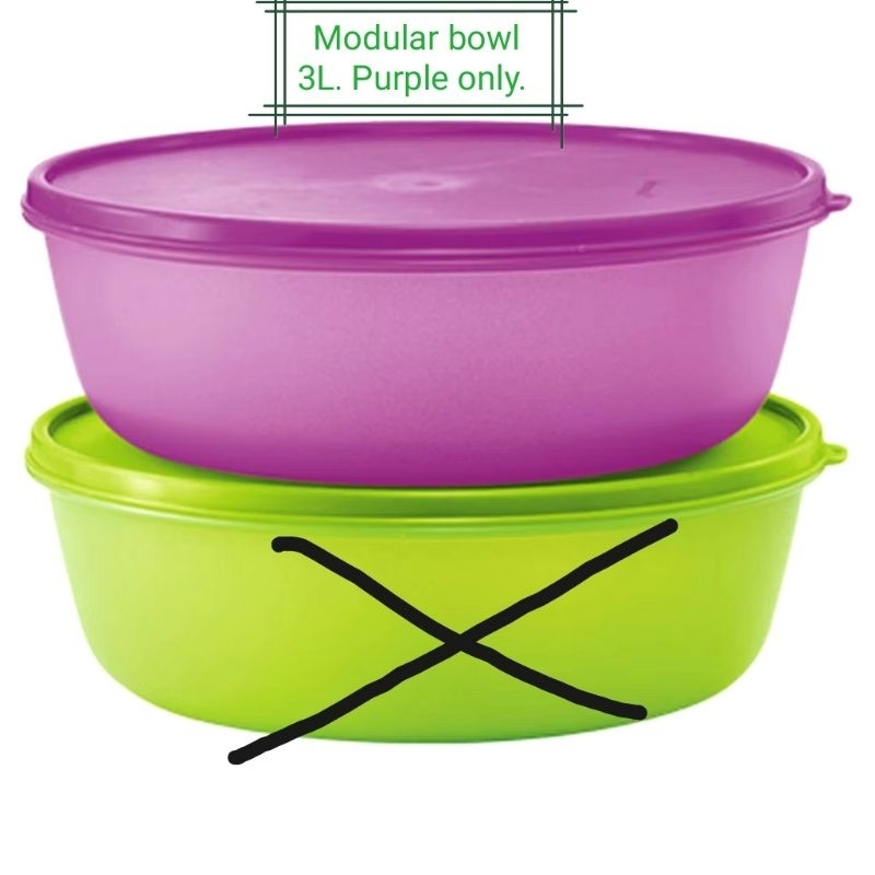 Tupperware Modular Bowl 3L. purple only | Shopee Malaysia