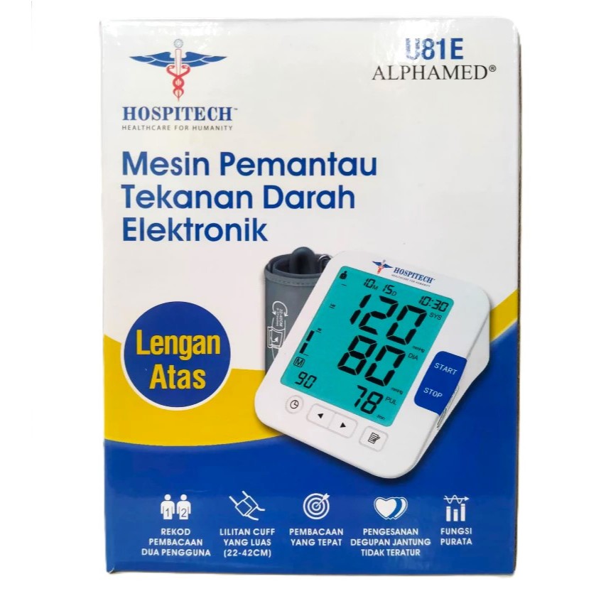 HOSPITECH ELECTRONIC BLOOD PRESSURE MONITOR / MESIN TEKANAN DARAH ...