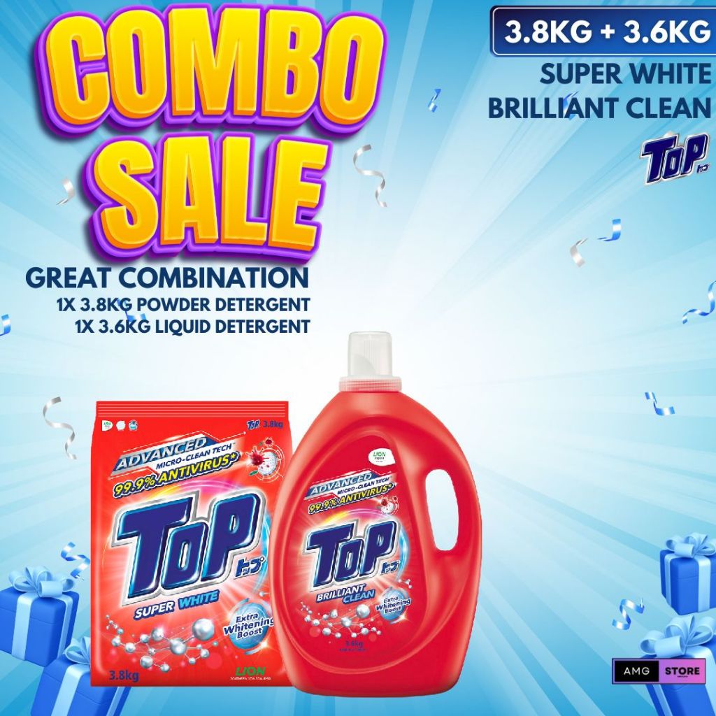 Jualan Kombo!! Jimat!! Top Liquid Detergent Brilliant Clean 3.6kg+Top ...