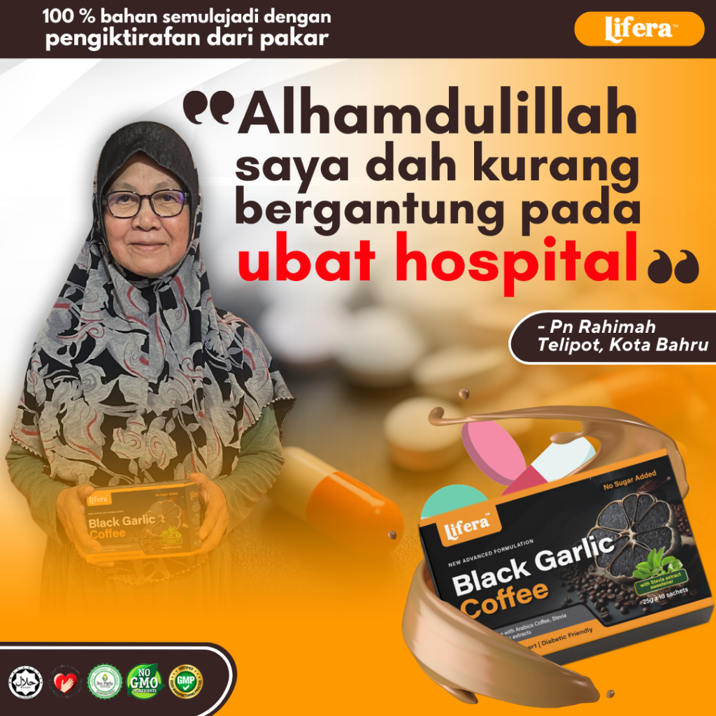 Lifera Black Garlic Kopi Herba untuk Kawalan Gula dalam Darah, Jantung ...